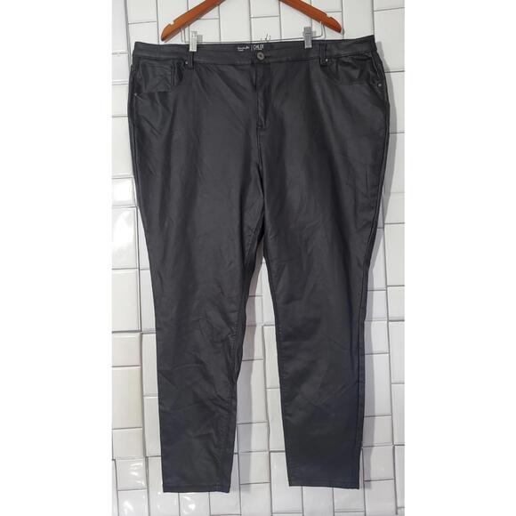 Simply Be | Pants & Jumpsuits | Simply Be Denim Chloe Coated Skinny ...